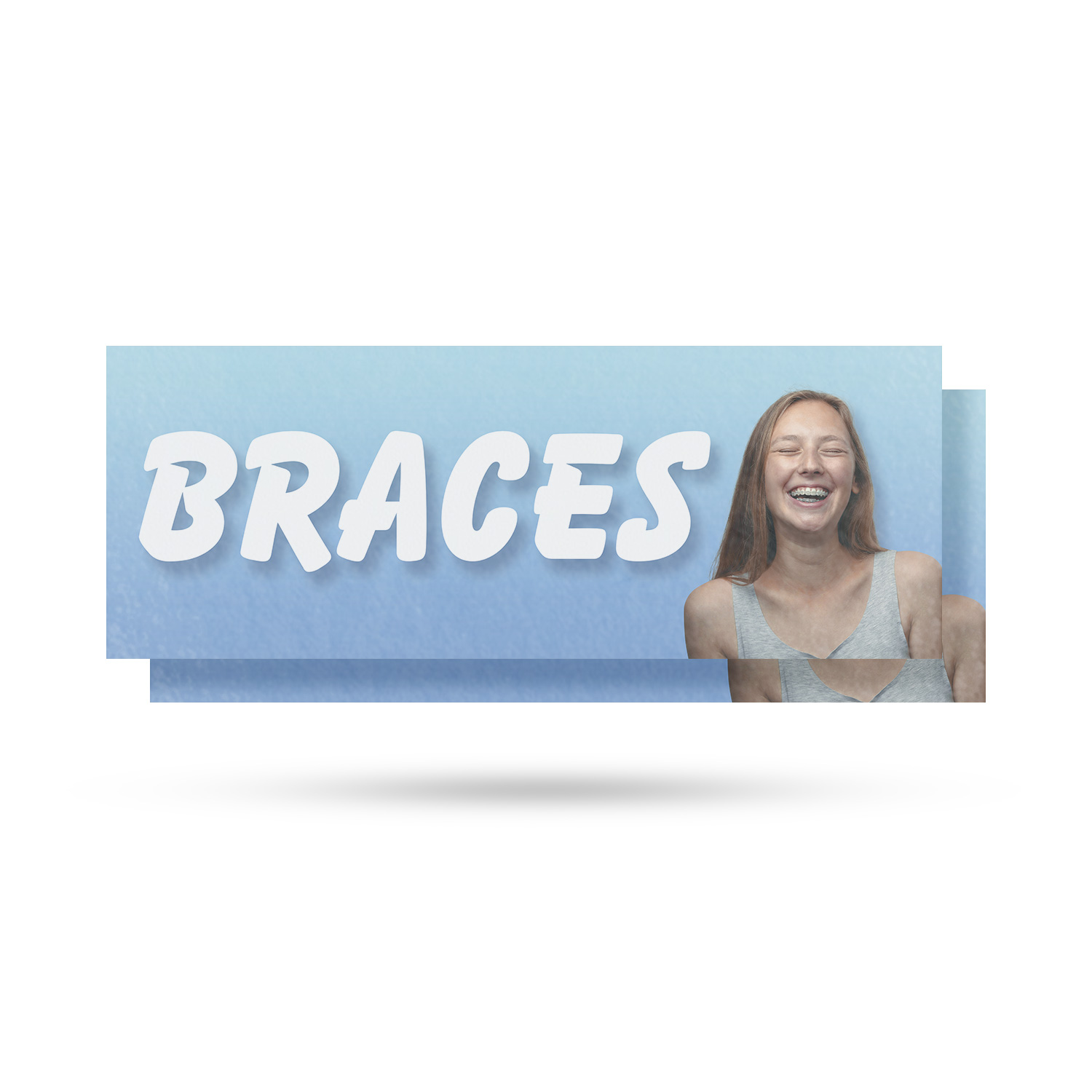 Braces Vinyl Decal 2 Pack of 12 Inch x 5 Inch Weatherproof Heavy-Duty ...