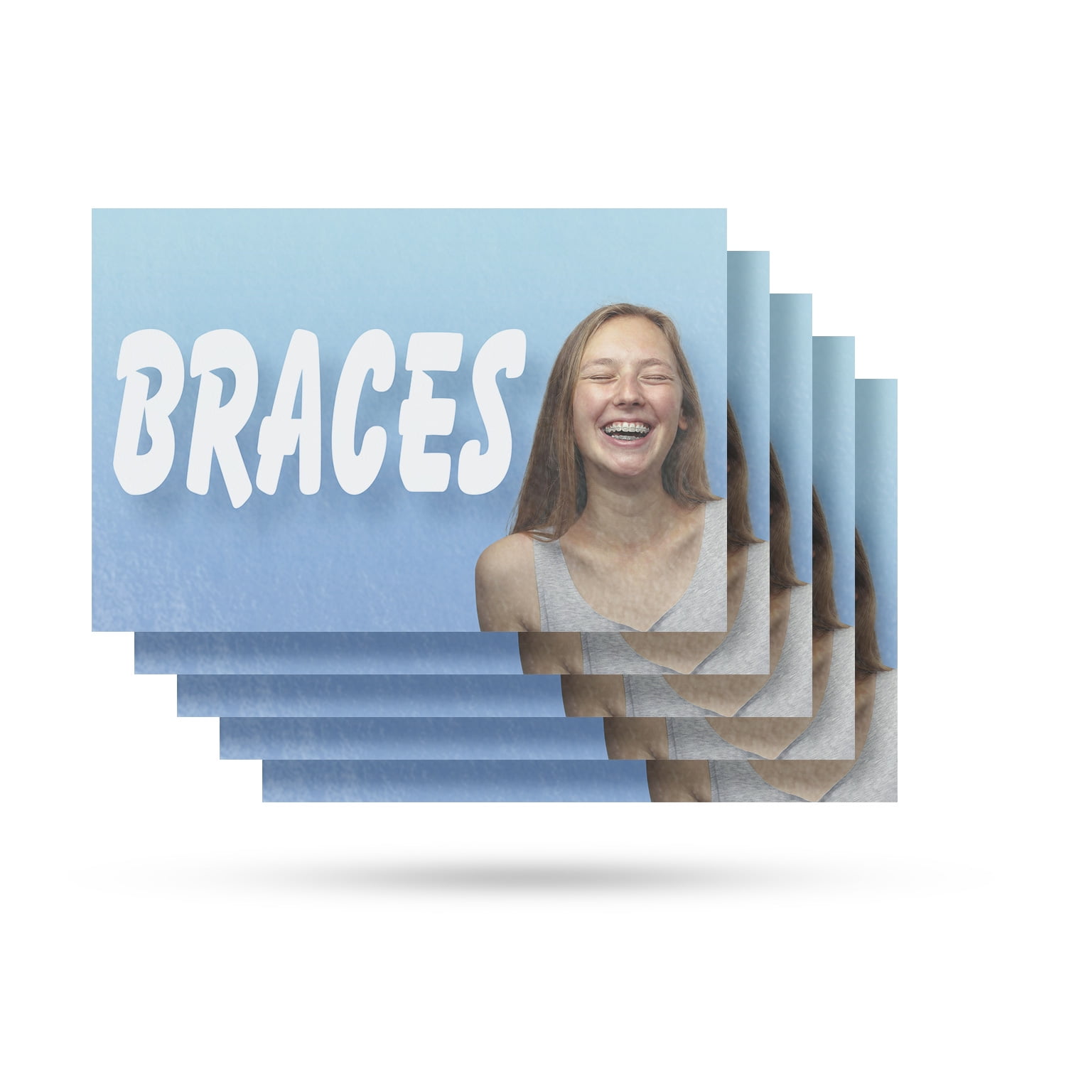 Braces Vinyl Decal 5 Pack of 12 Inch x 16 Inch Weatherproof Heavy-Duty ...