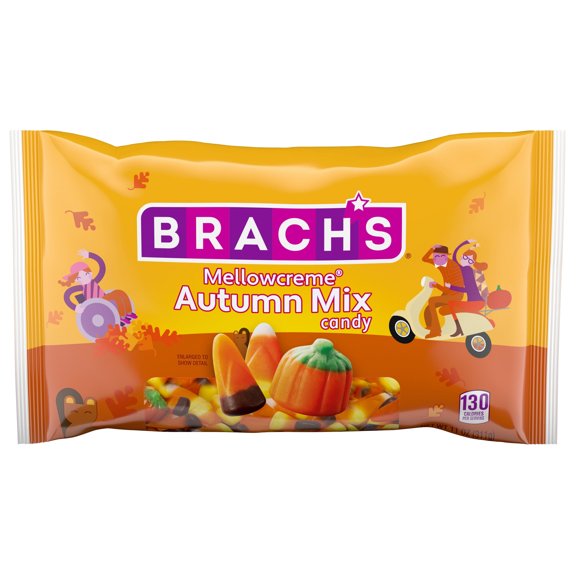Brach's Assorted Flavors Autumn Mix Candy, Halloween Candy, 11 oz, Bag ...