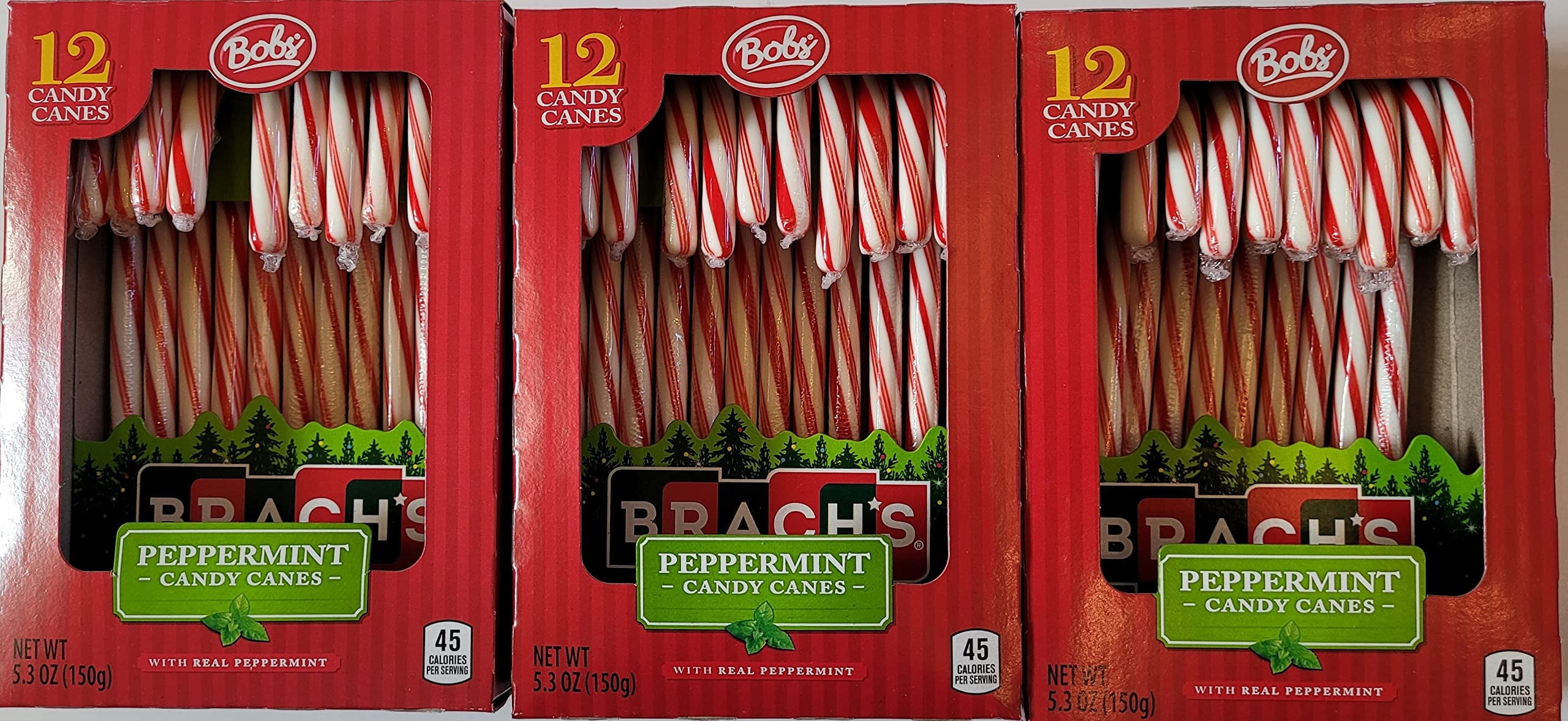 Brach’s Brachs Red & White Peppermint Candy Canes 5.03oz - Multipack of ...