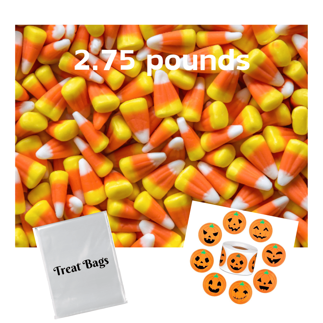Brach’s Candy Corn, 2.75 pound bulk Halloween candy with 20 clear treat ...