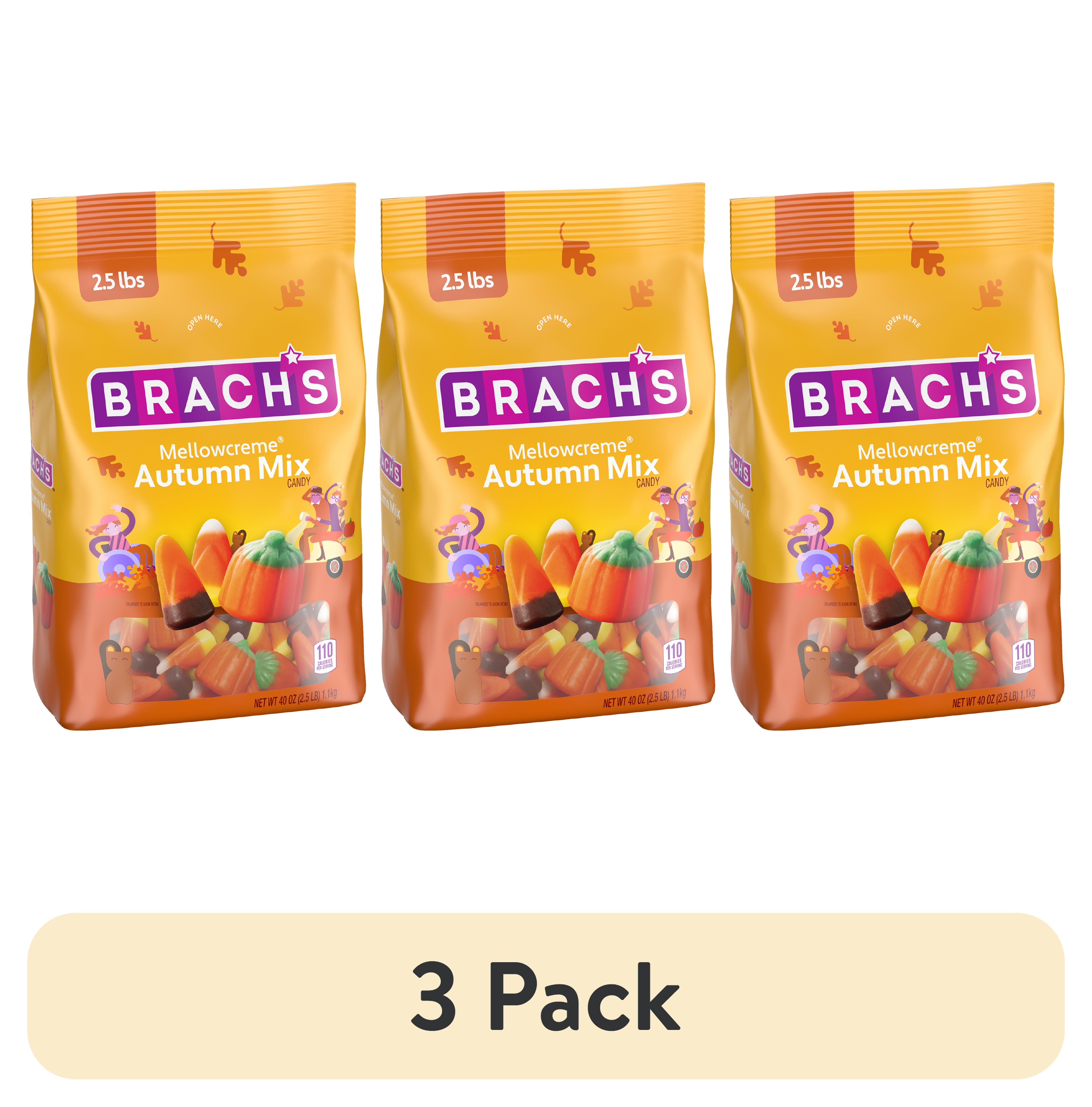 (3 pack) Brach's Assorted Flavors Autumn Mix Candy, Halloween Candy, 40 ...