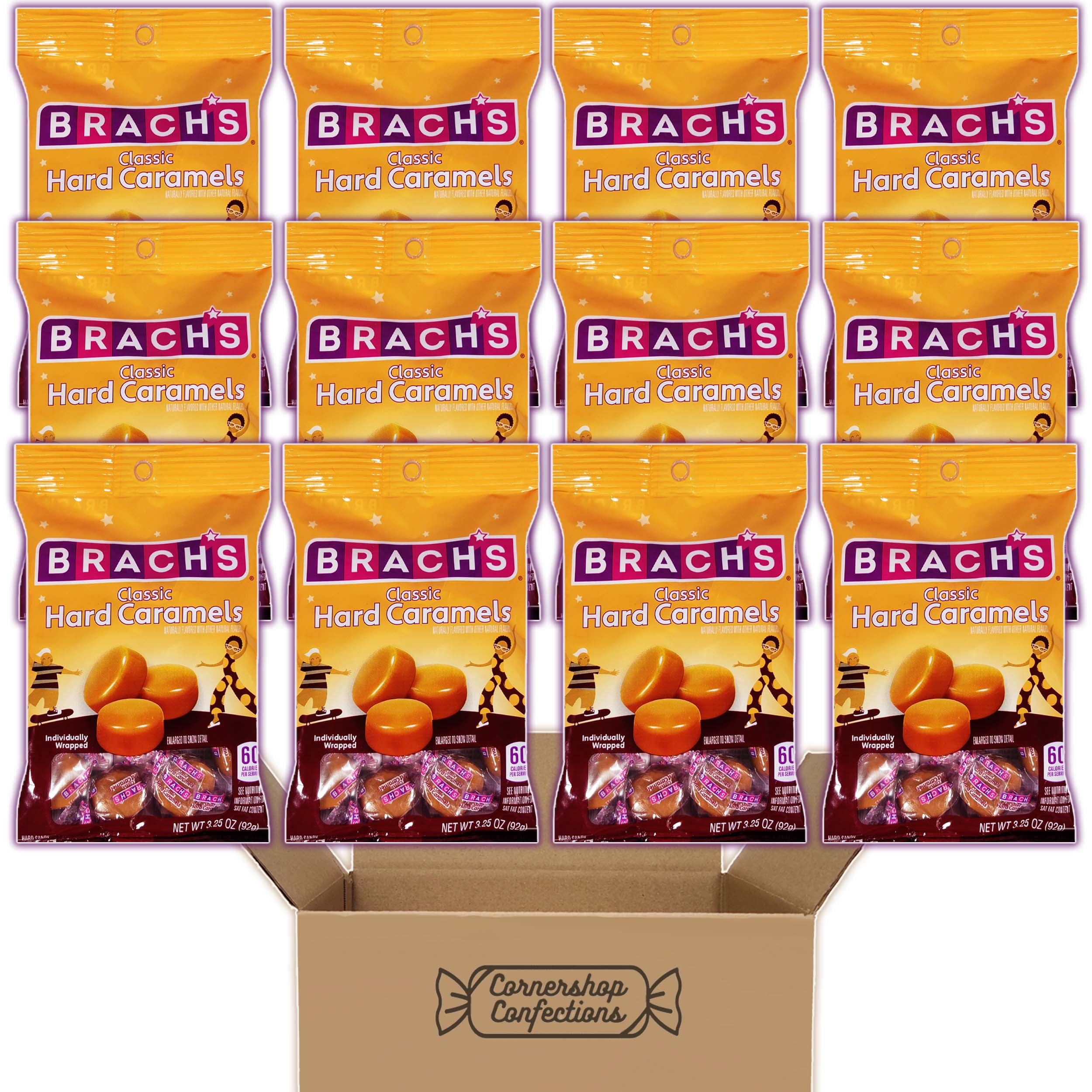 Brach's Caramels Original Flavor 12 Bag Bulk Pack - Formerly Nips ...