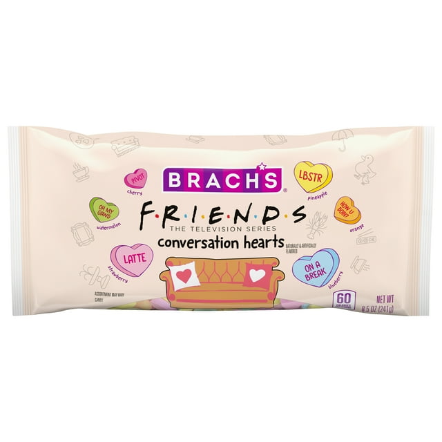 Brach's Friends TV Show Inspired Conversation Hearts Candy, Nostalgic ...