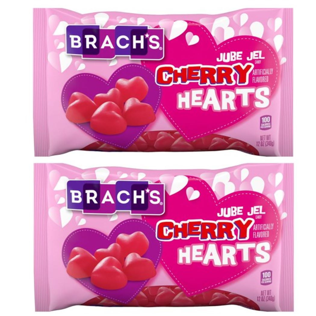 Brach's Jube Jel Cherry Hearts, Jelly Candy Heart Shaped Gummy Candy ...