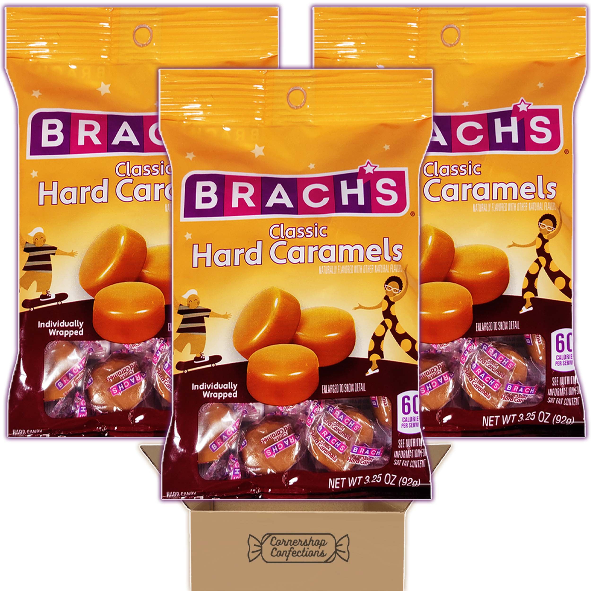Brach's Original Hard Caramels, 3 Bag Bundle, Individually Wrapped Classic Candies - Walmart.com