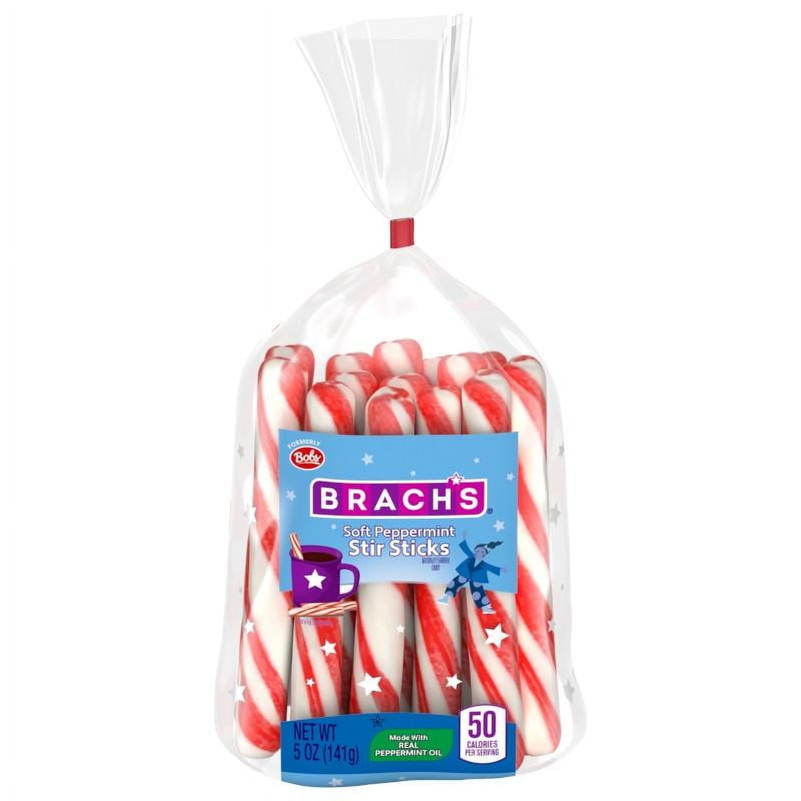 Brach's Soft Peppermint Sticks, 5 oz Holiday Stir Candy - Walmart.com