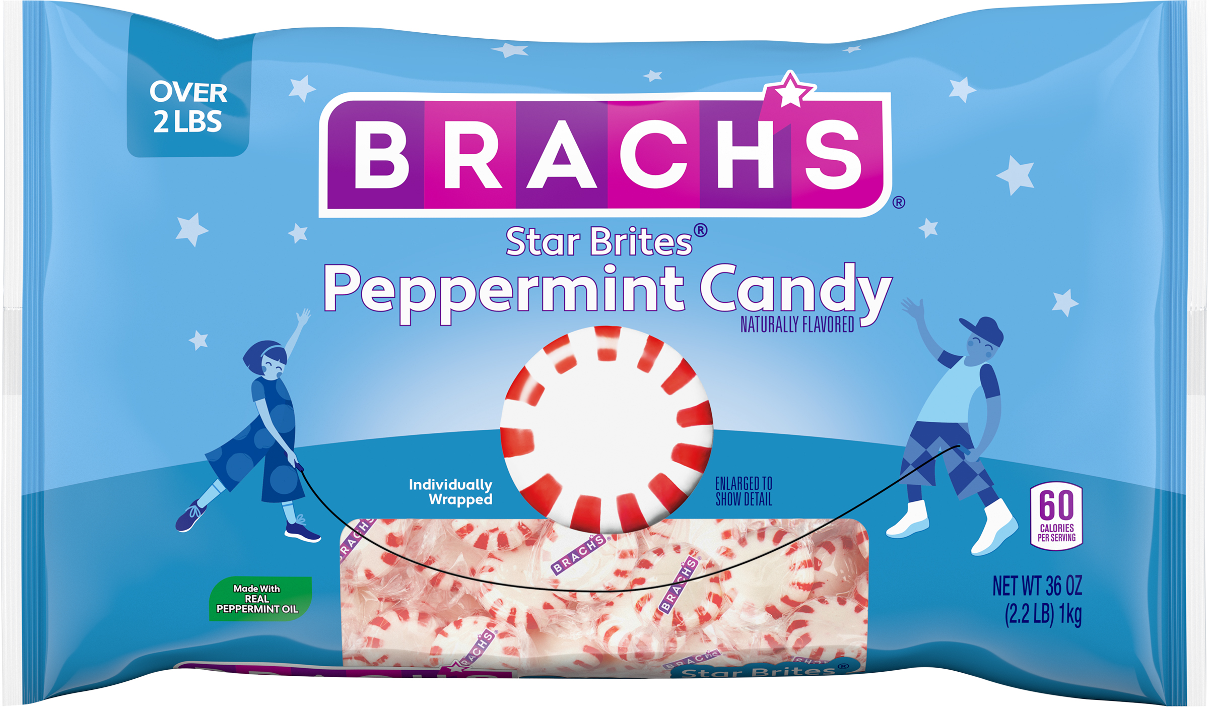 Atkinsons, Jumbo Mint Sticks Cool Peppermint, Count 36 - Sugar Candy ...