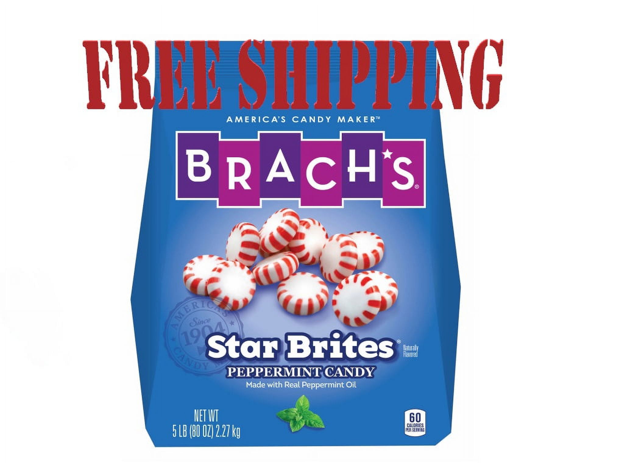 Brach's Star Brites Peppermint Starlight Mints, Value Bag 325 Pieces ...