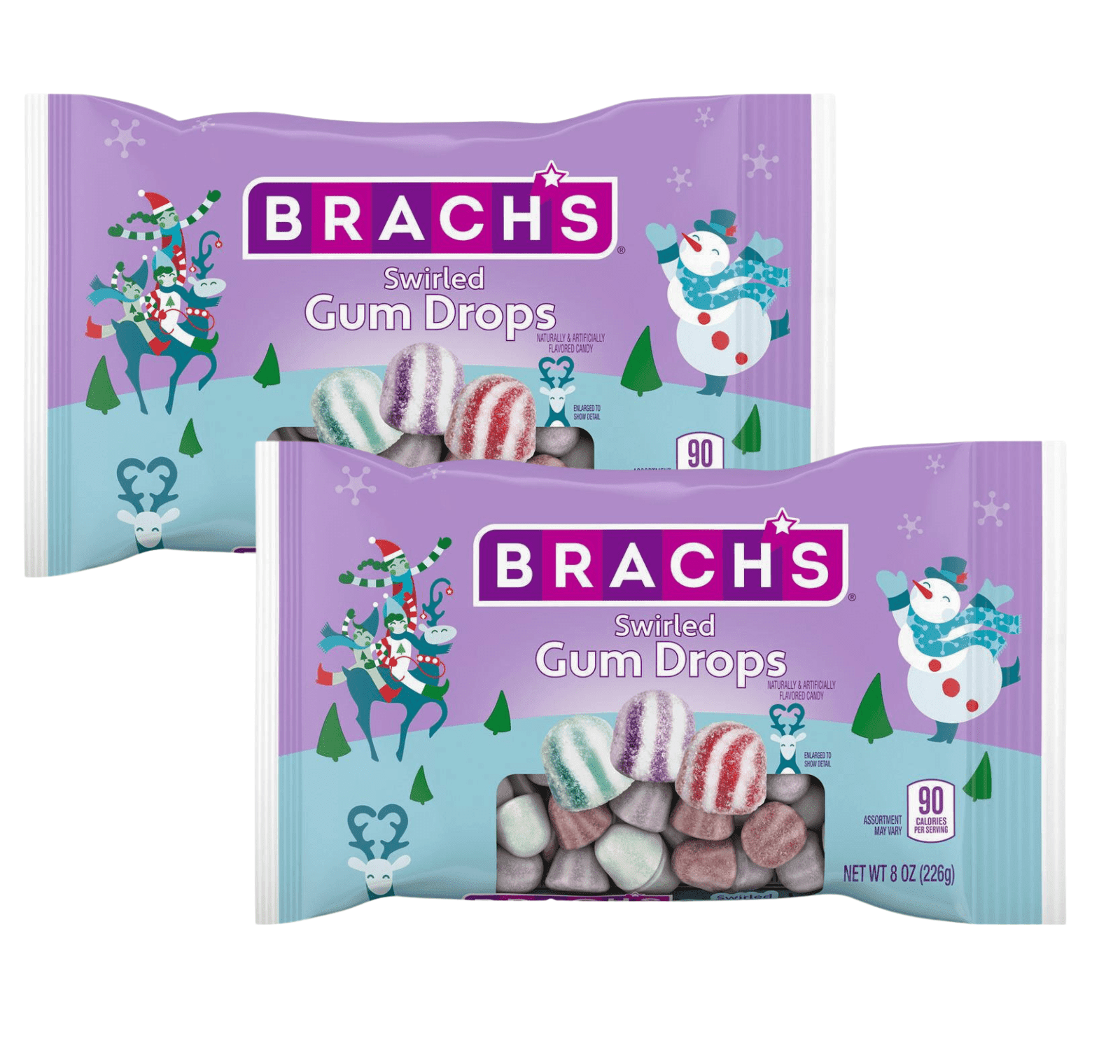 Brach’s Swirled Gum Drops Holiday Candy, 2 Pack, 8 oz Bags - Walmart.com