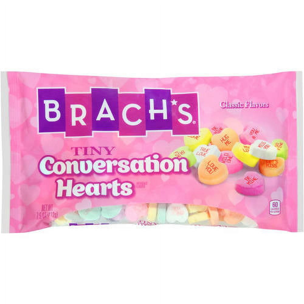 Brach's Tiny Conversation Hearts Valentines Day Candy, 7.5 Oz ...