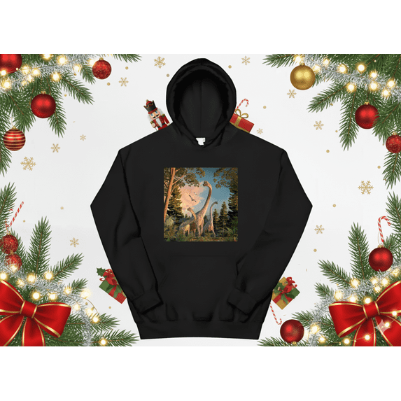 Brachiosaurus Cute Dinosaur Retro Style Graphic Design Hoodie Shirt, up ...