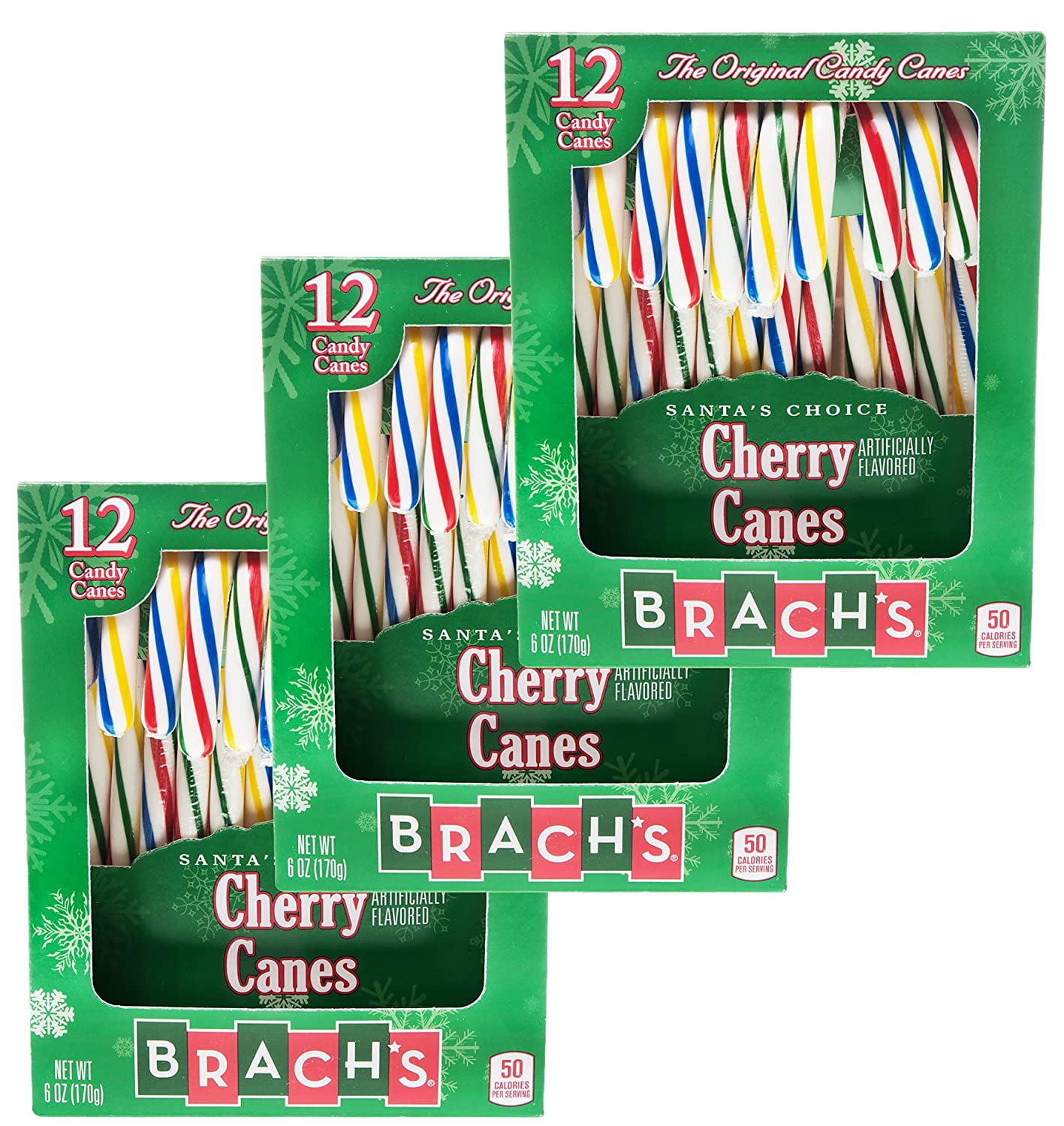 Brachs Cherry Candy Canes 6 oz. 12 Ct for Christmas - Assortment ...