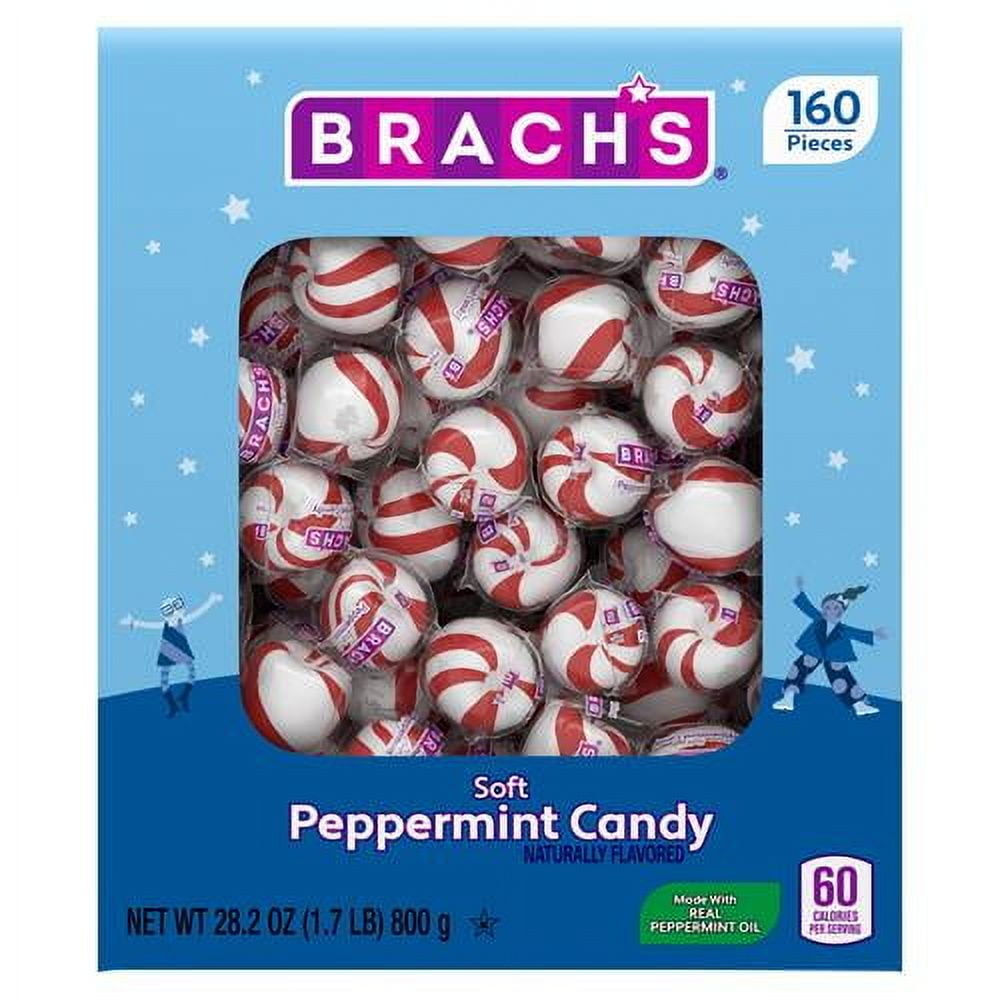 Brachs Soft Peppermint Candy, Individually Wrapped Pieces, 28.2 Oz ...