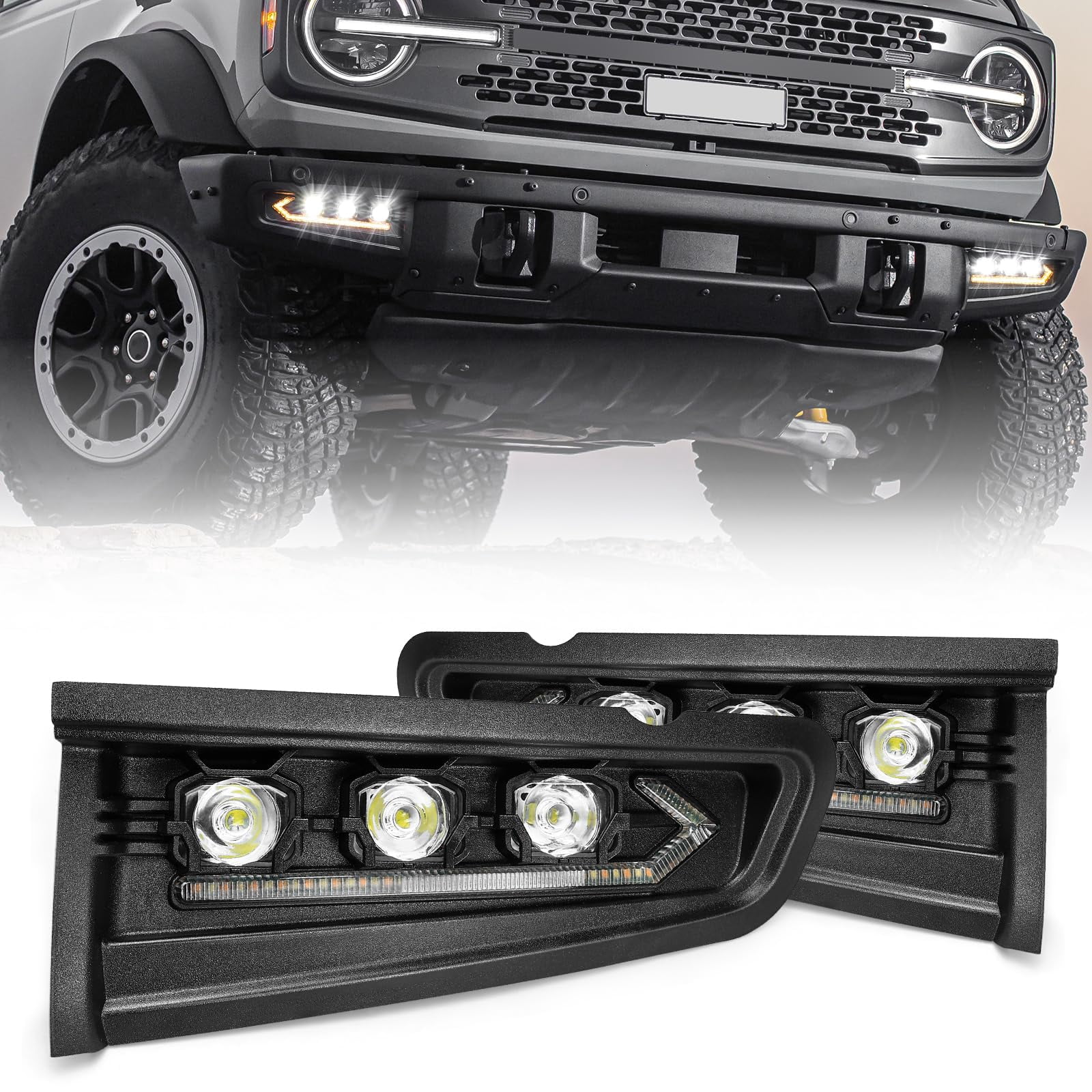 Bracingo LED Fog Lights IFF17 Assembly compatible with 2021 2022 2023 ...