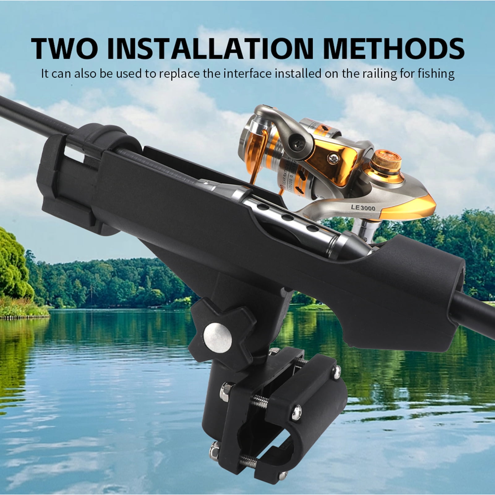 Bracket,2 Boat Rod With Combo Mount Dual-use Pole With Adjustable ...