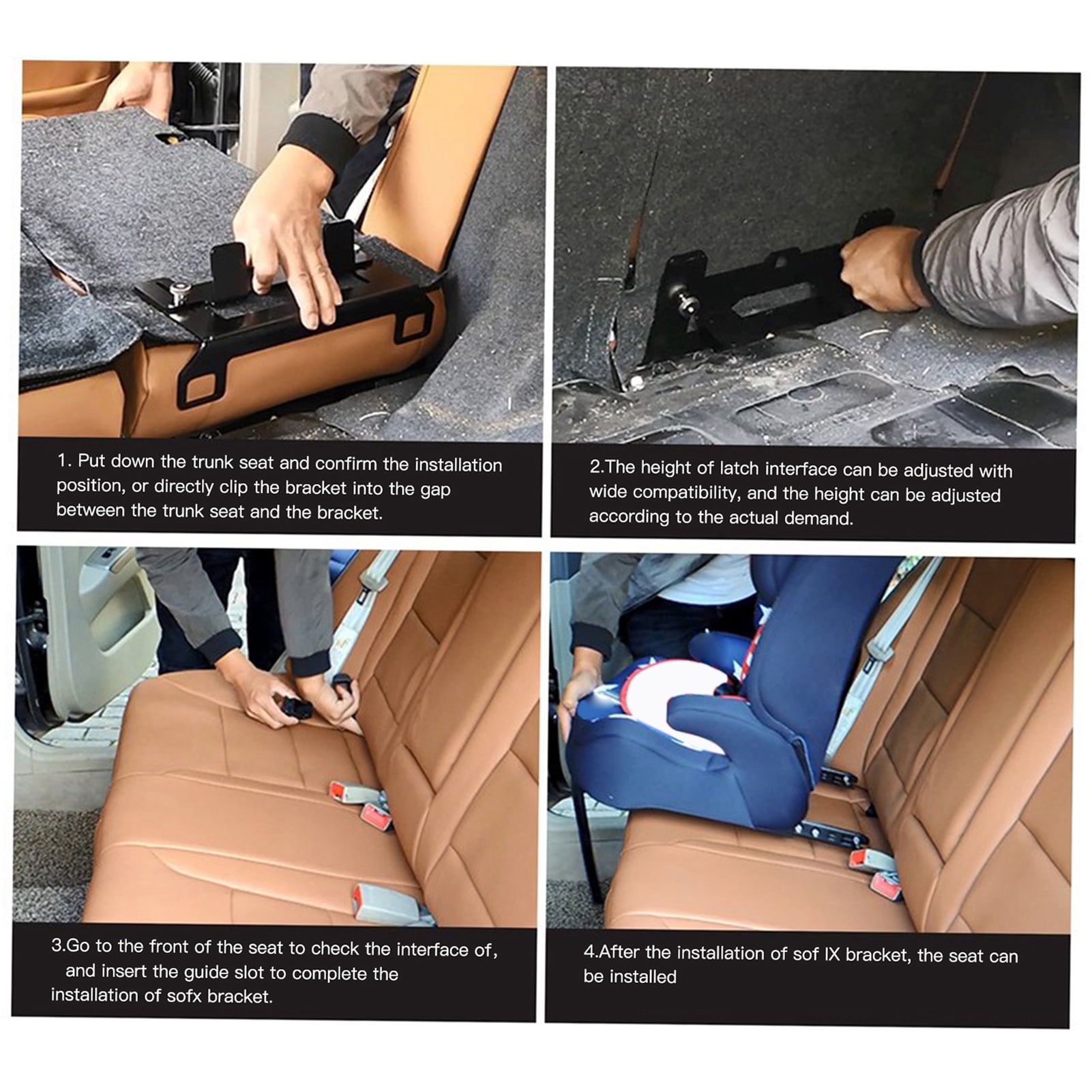 Bracket Cars Safety Seat Mount Bracket Universal Steel Latch For ISOFIX ...