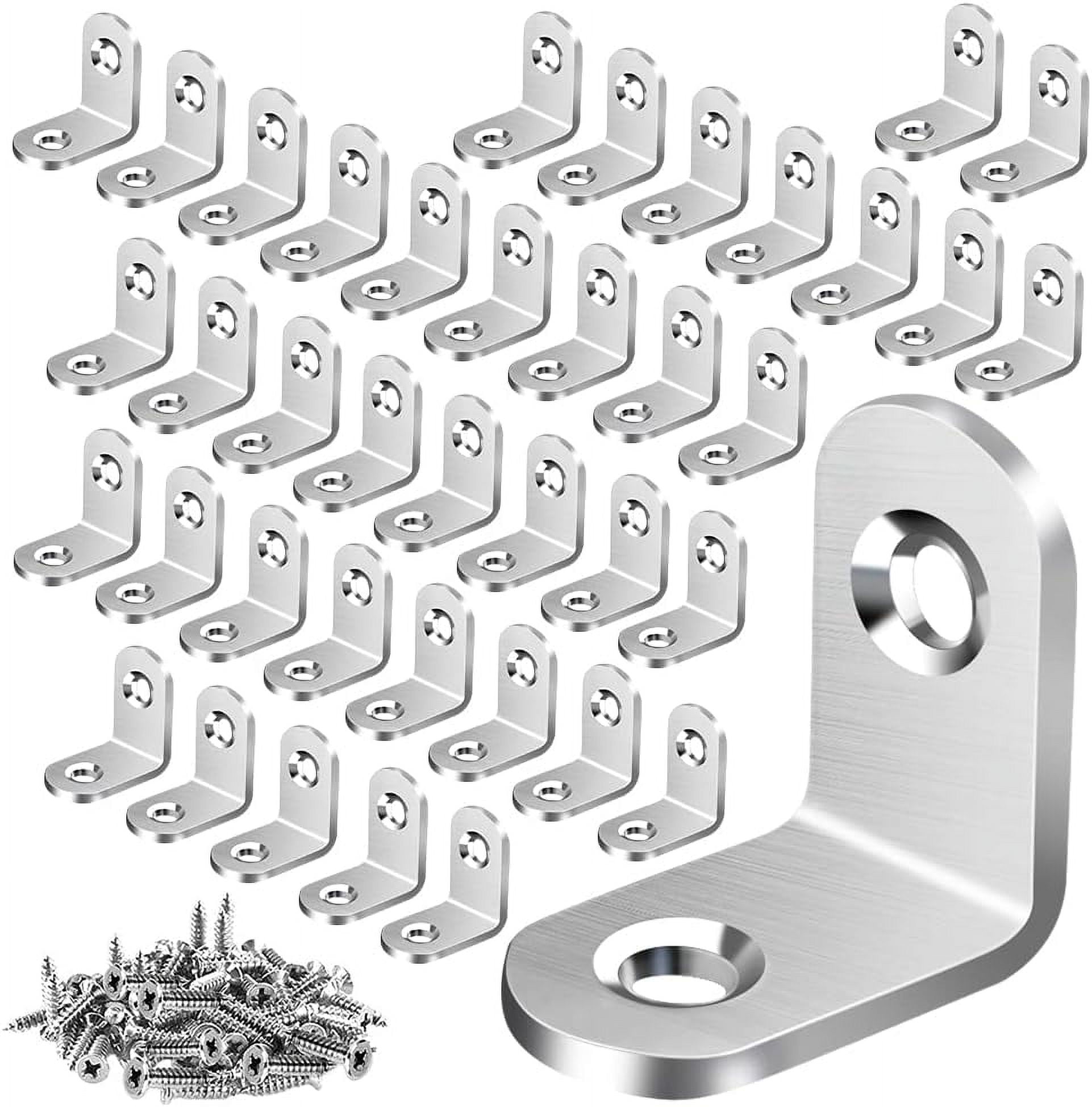 Bracket Corner Brace Sets, Stainless Steel Corner Brackets, 90 Degree ...