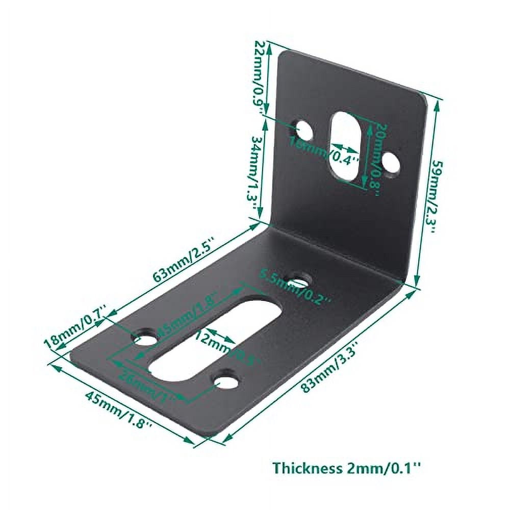 Bracket Corner Brace, ULIFESTAR Stainless Steel Heavy Duty Black Corner Bracket,90 Degree Joint ...