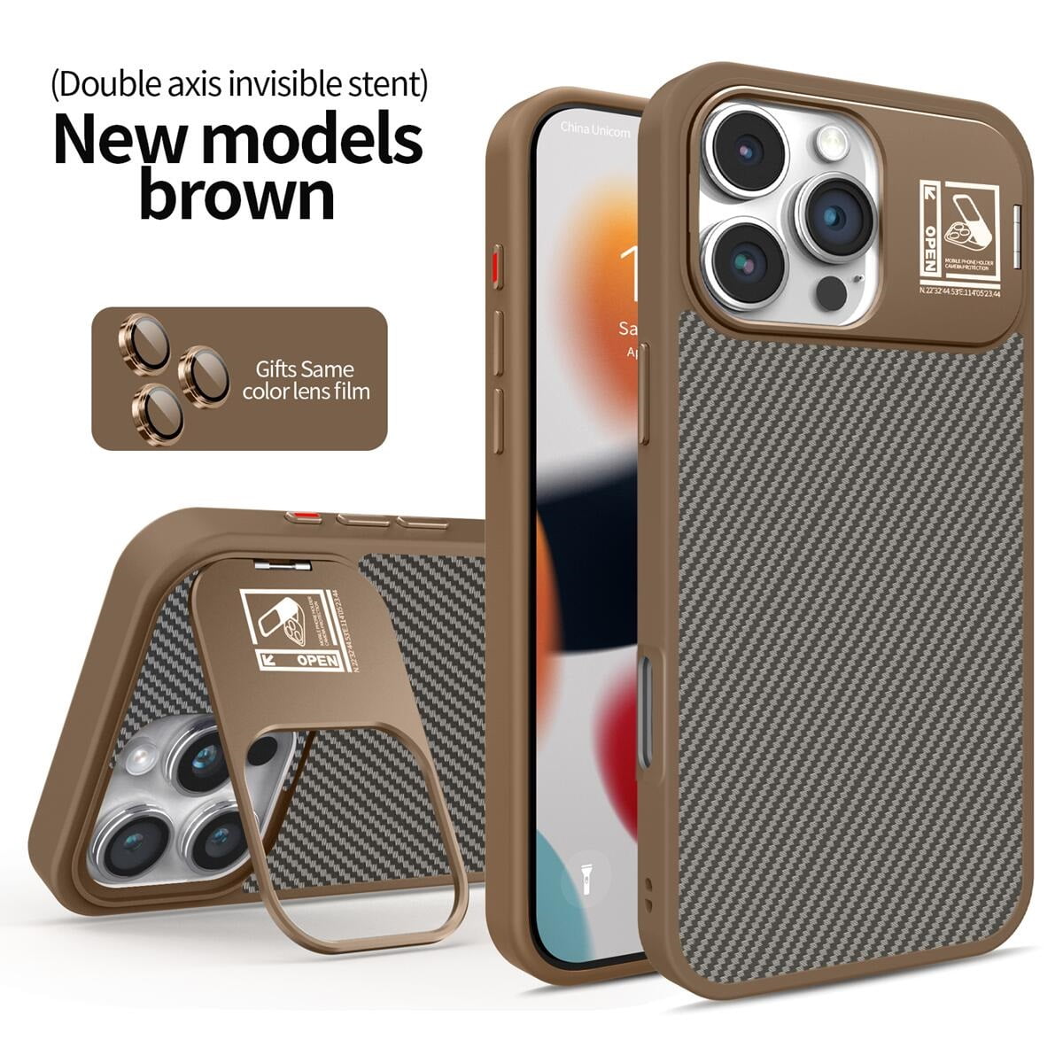 Bracket Phone Case For For iPhone 16 15 14 13 12 Pro Max Plus Holder Stand Protective Cover ...