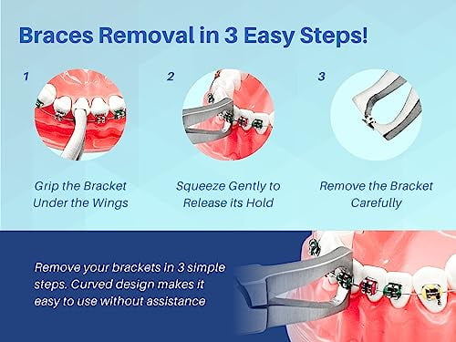 Bracket Remover Pliers Curved | Braces Removal Tool | for Back Teeth ...