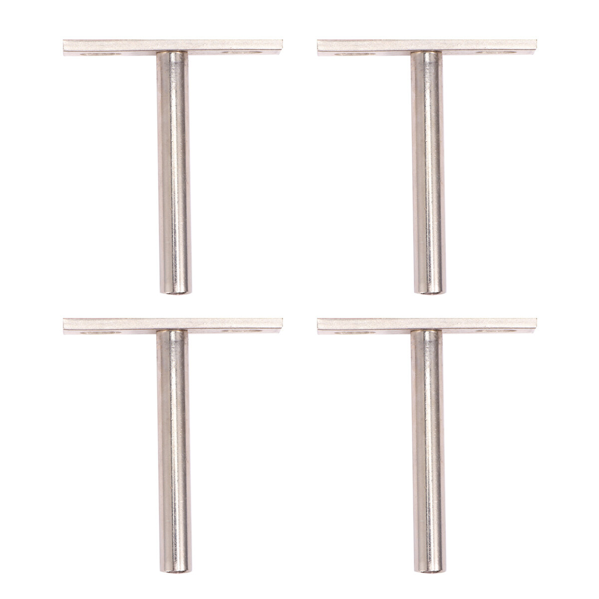 Topbathy 4Pcs Silver Steel T Shape Wall Bracket Stainless Steel Brace ...