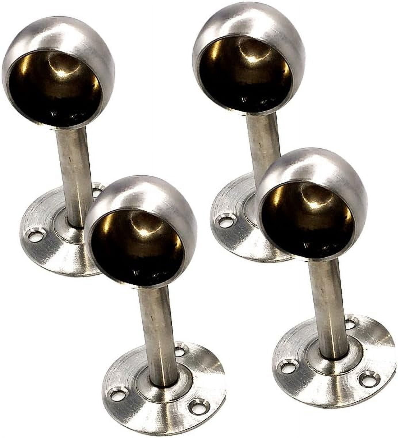 Bracket for Curtain Rod,4 Set Ceiling Mount Bracket Closet Rod Brackets ...