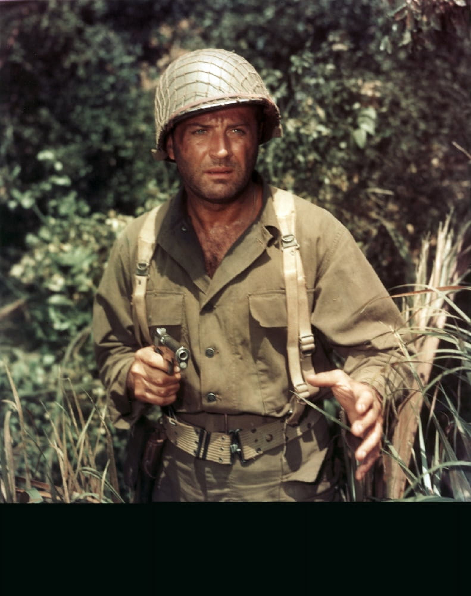 Brad Dexter in Army Uniform with Pistol Photo Print (24 x 30) - Walmart.com