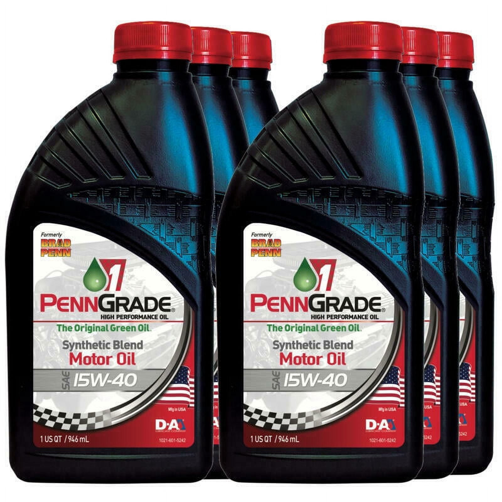 Brad Penn / PennGrade 71586 1 Semi-Synthetic Engine Oil, 15W40, 6 ...