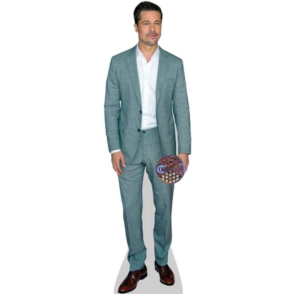 Brad Pitt (Grey suit) Mini Cardboard Cutout Standee - Walmart.com