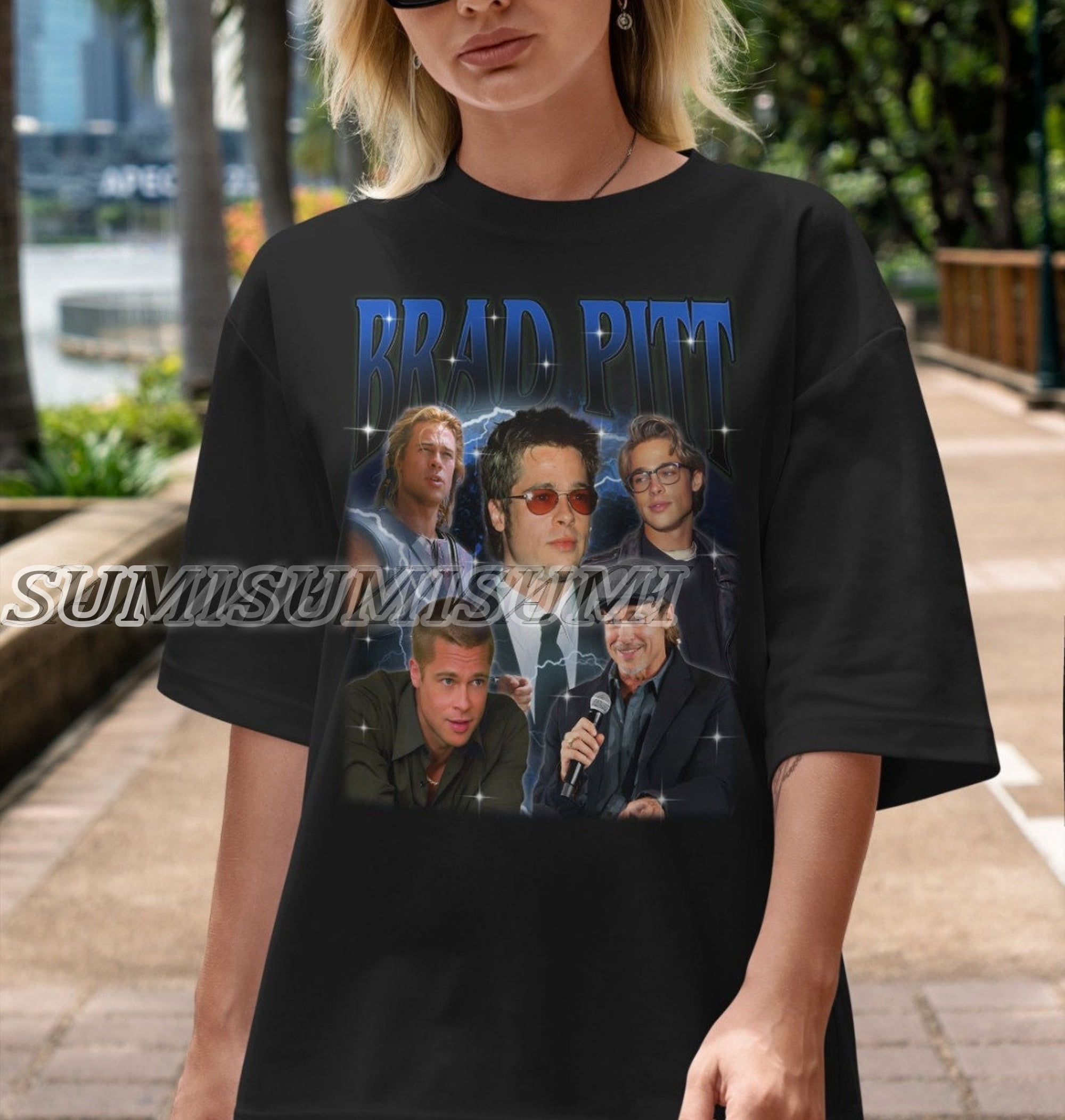 Brad Pitt Retro Shirt Brad Pitt Homage Shirt Brad Pitt Fan Tees Brad ...