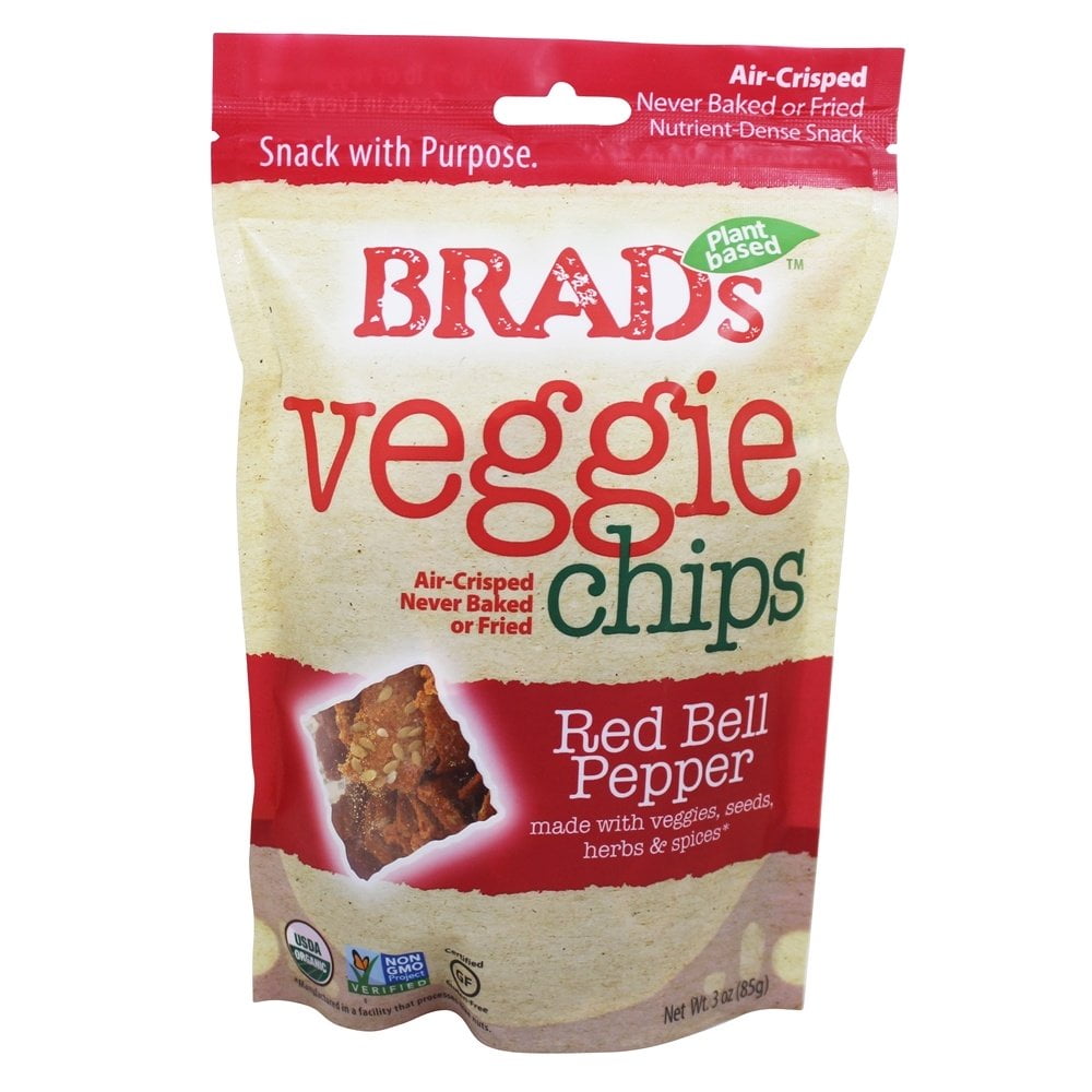 Brad'S Plant-Based Red Bell Pepper Chips, 3 Oz. - Walmart.com