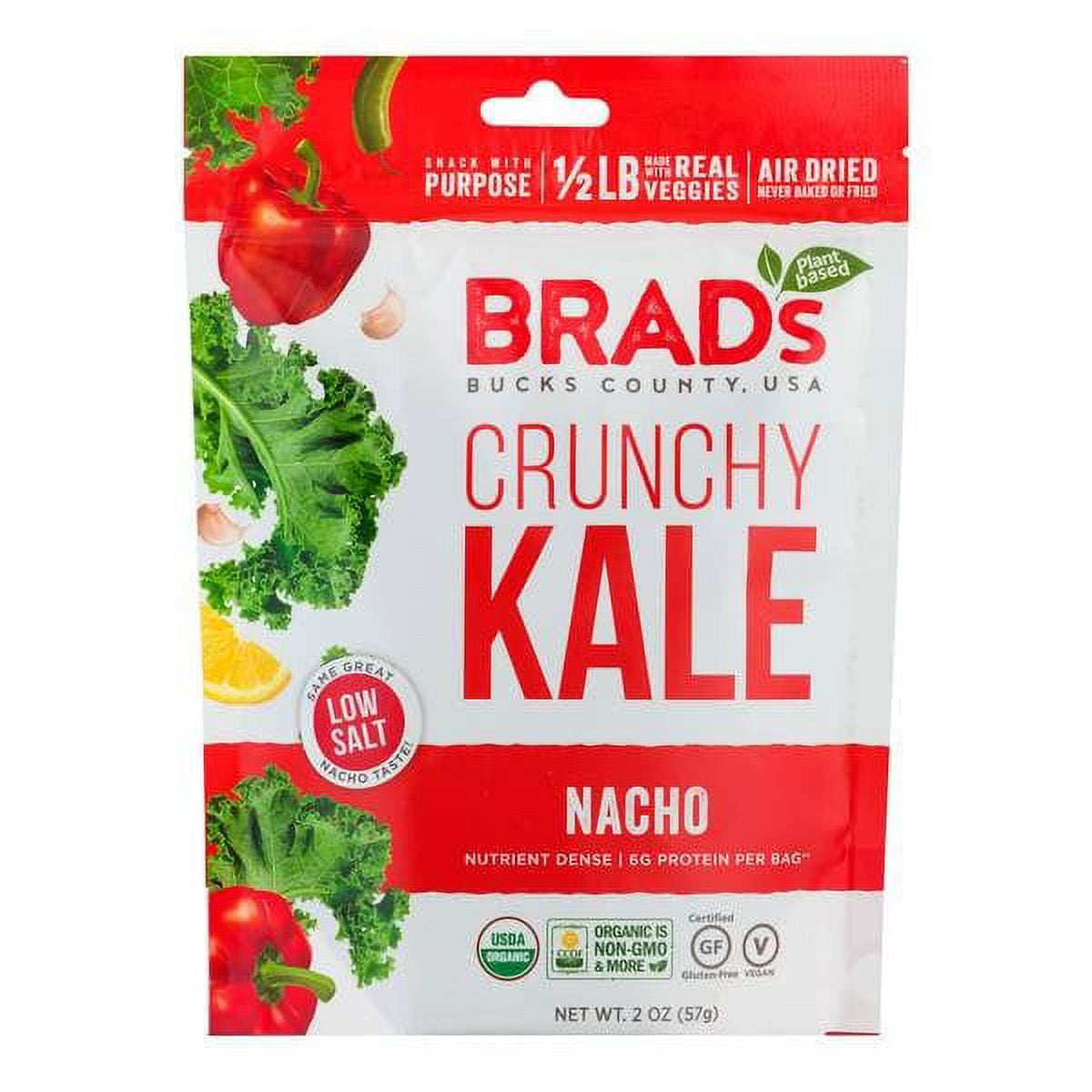 Brad's Crunchy Kale Nacho, 2 oz | Pack of 12 - Walmart.com