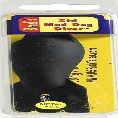 Brad's Killer Fishing Gear Mud Dog Diver Black Fishing Lure - Walmart.com