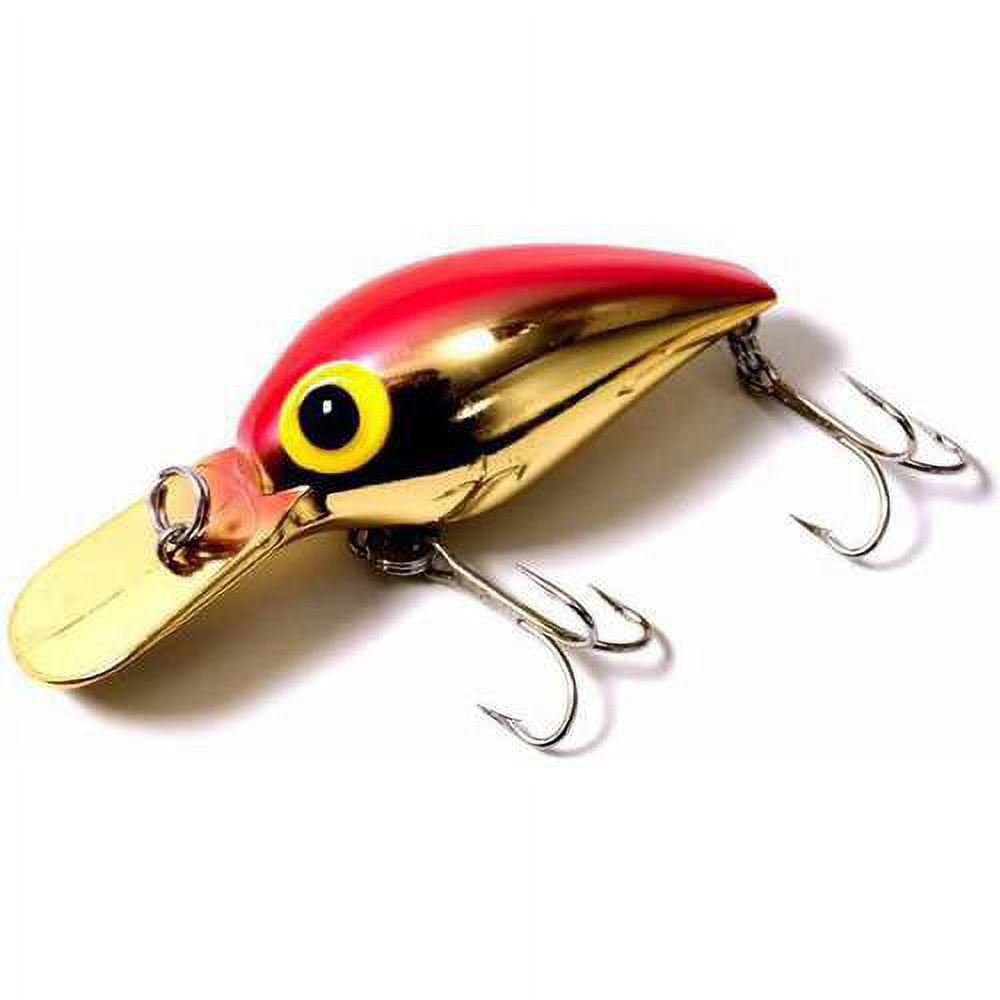 Brad's Wigglers Crank Bait, Gold/Fluorescent Red Back - Walmart.com