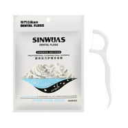 Bright White Diamond Dental Floss-Pick Holder, Dispenser Includes 88 ...