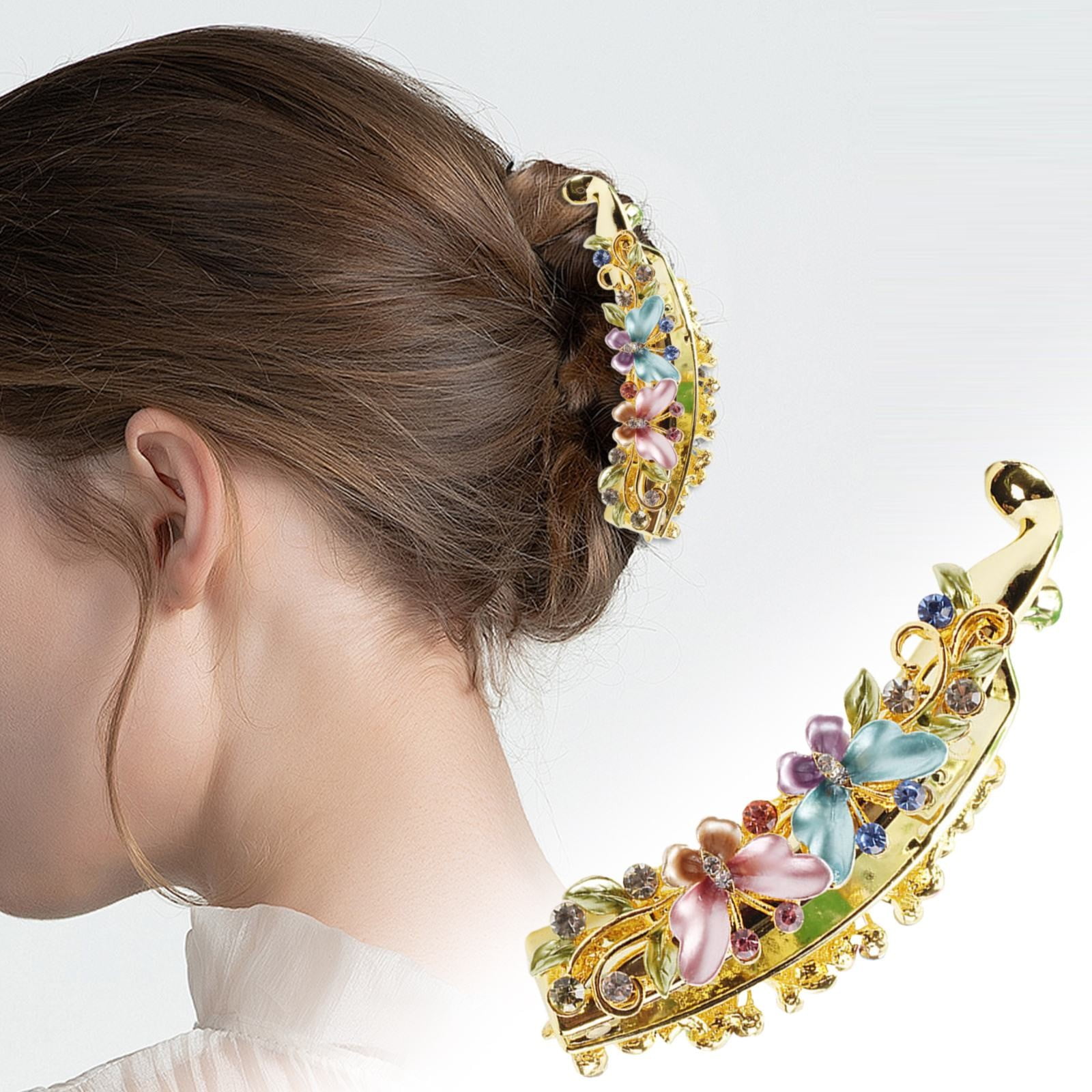 Bradem Hair Clips Sparkly - Cute Butterfly Clincher Combs for Women ...