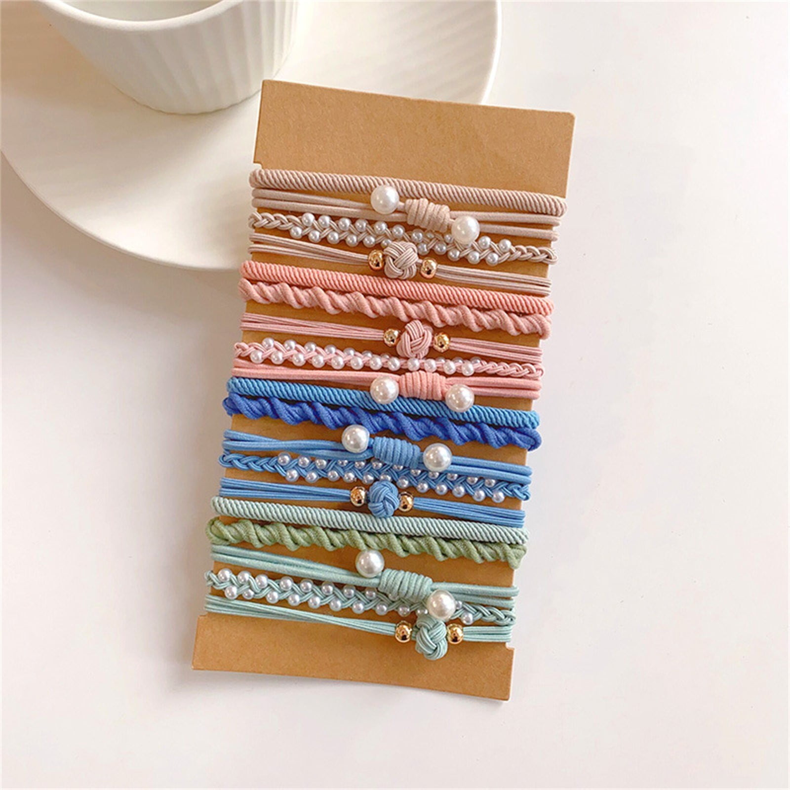 Bradem Multiple Color Hair Ties for Women - Bracelet-Style Elastic ...