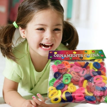 Bradem 100pc Colorful Elastic Hair Ties - Soft Small Ponytail Holders ...