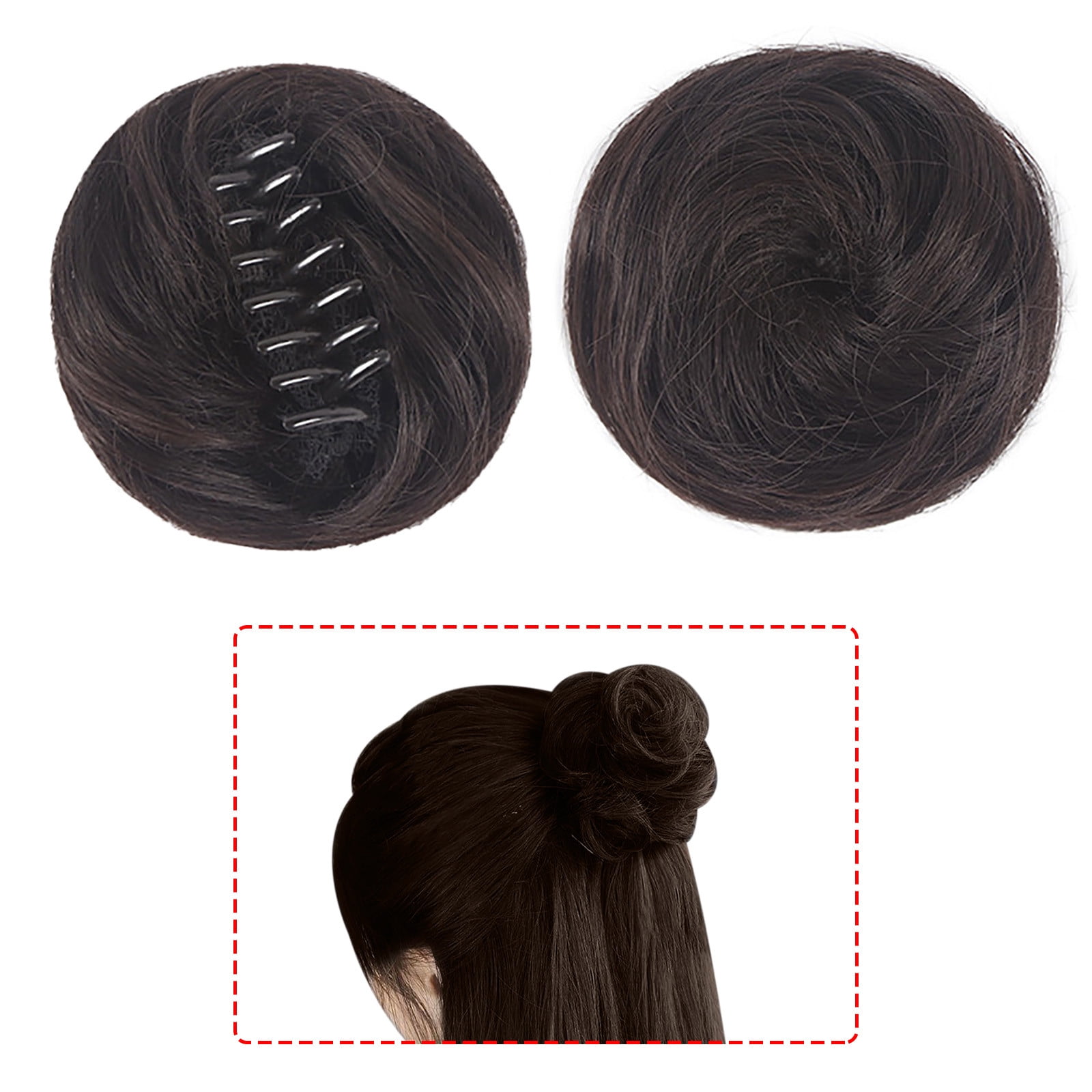 Bradem Wig Female Natural Head Pack Wig Clip - Hair Head Bud Catch ...