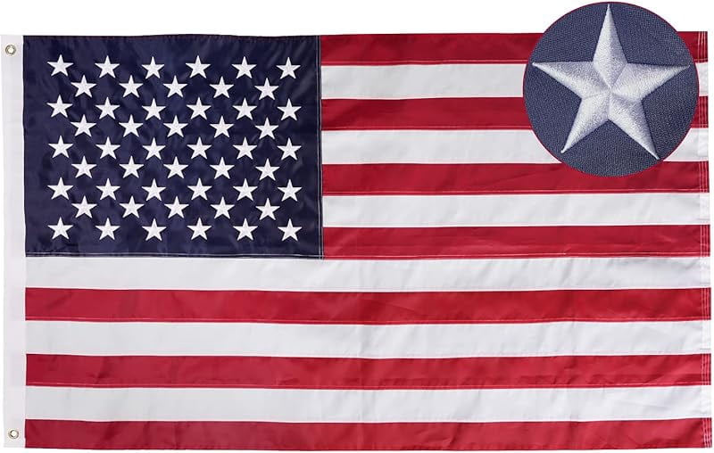 Bradford American Flag 2x4 ft Outdoor Embroidered US USA Flags Double ...