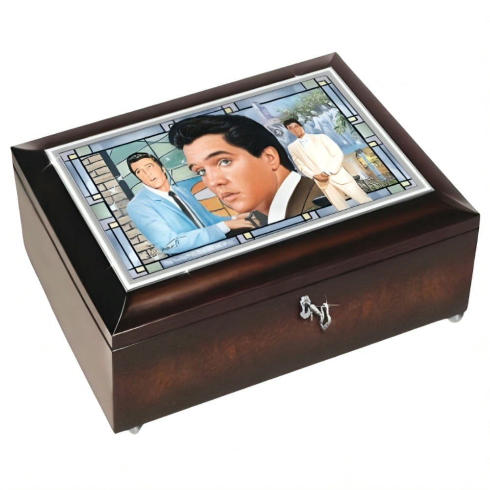 The Bradford Exchange Elvis Presley Amazing Grace Music Box Handcrafted ...