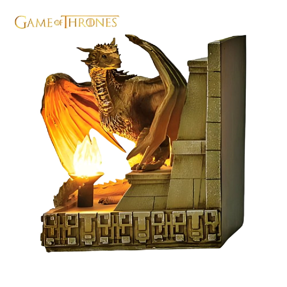 The Bradford Exchange Game of Thrones Viserion Bookend Light-Up Hand ...