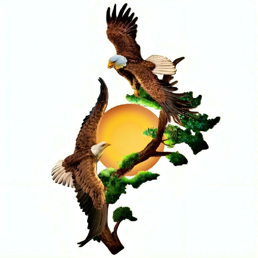 The Bradford Exchange Soaring Sunrise Eagle Wall Décor Illuminated Cold-Cast Bronze Sculptures ...