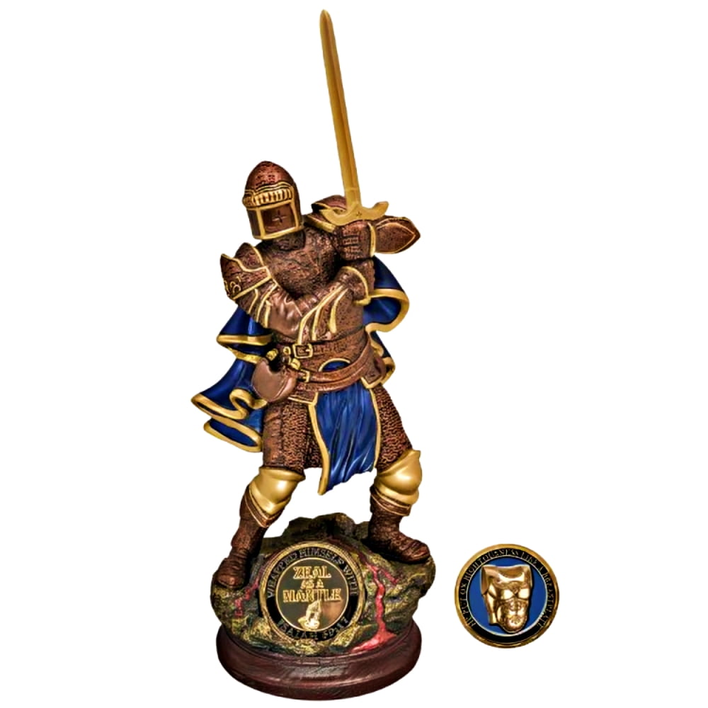 The Bradford Exchange "Zeal as a Mantle" Religious Knight Statue from ...