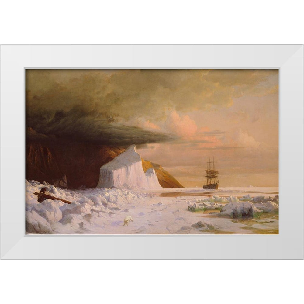 Bradford, William 14x11 White Modern Wood Framed Museum Art Print Titled - An Arctic Summer ...