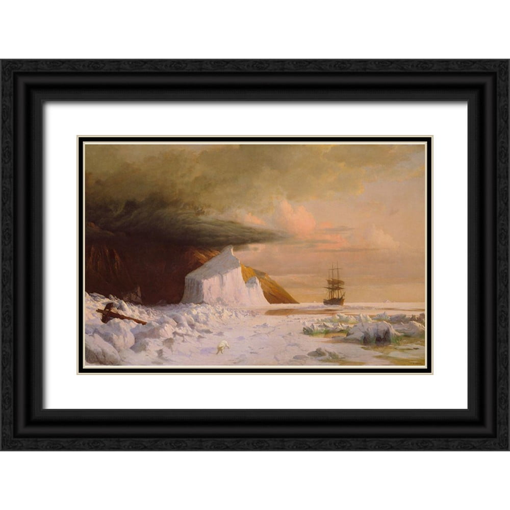 Bradford, William 24x17 Black Ornate Wood Framed with Double Matting ...