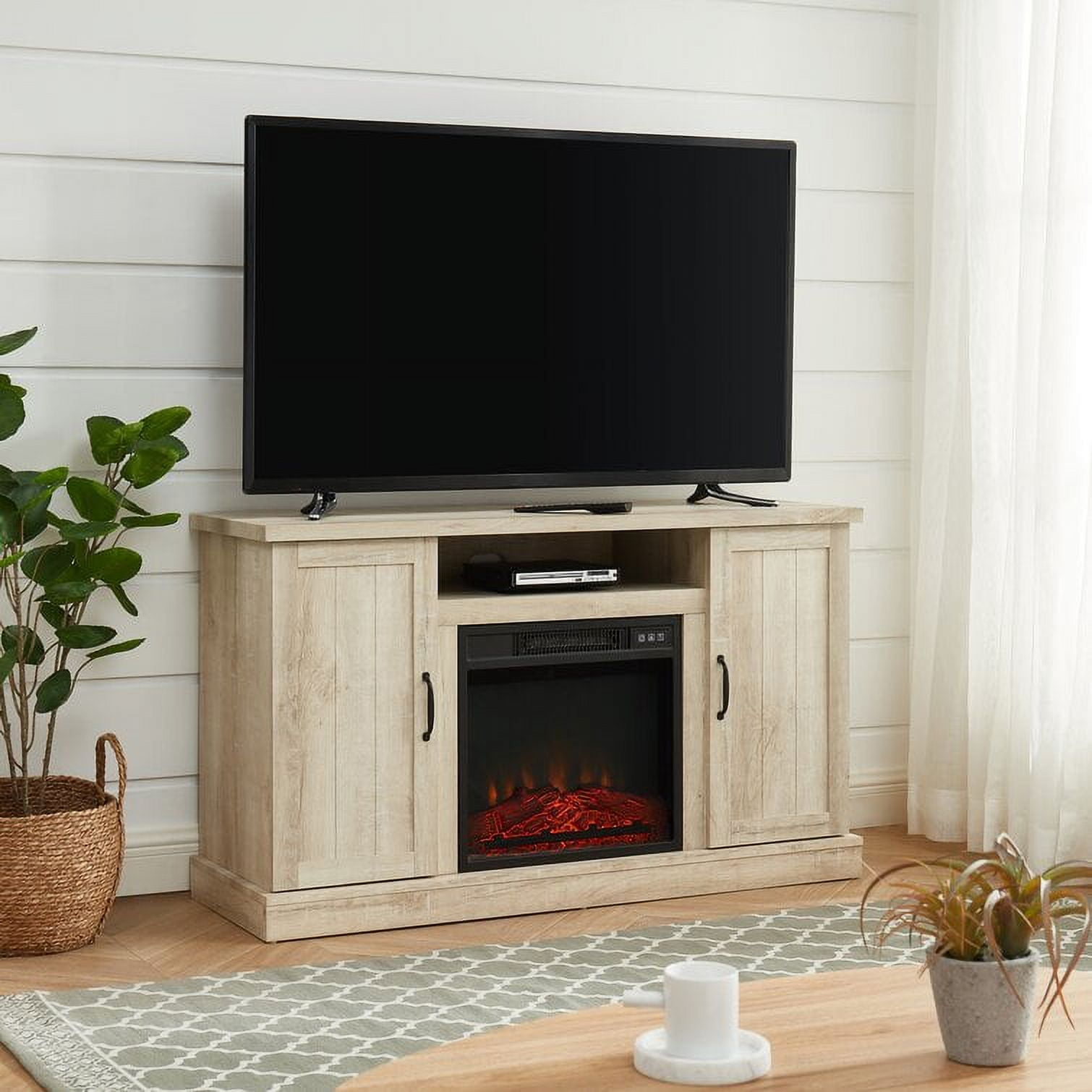 Bradgate 48'' Media Console, White Oak - Walmart.com
