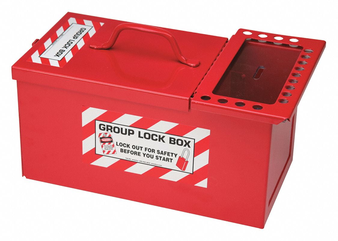 Brady® 105716 Combined Lock Storage and Group Lock Box, Steel, 7-1/2"W ...