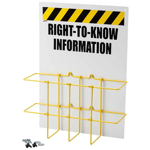 Right to Know Center, Right-To-Know Information, Polyethylene, 14 in W ...